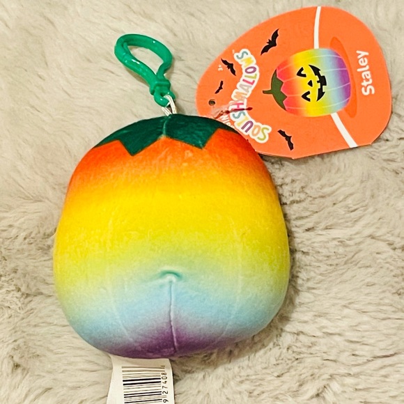 Kellytoy | Toys | Staley The Rainbow Pumpkin Halloween Squishmallow ...